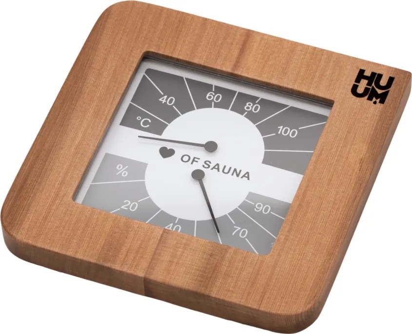 HUUM OU teploměr s vlhkoměrem do sauny TASA black