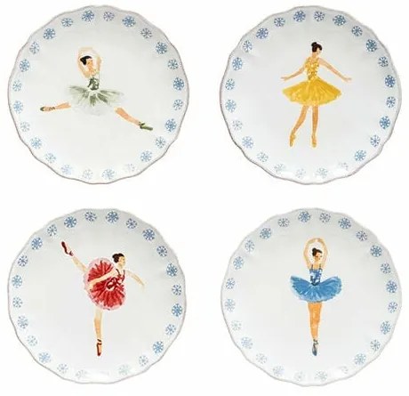 Talíř dezertní 17cm, THE NUTCRACKER, bílá, set 4ks|Casafina