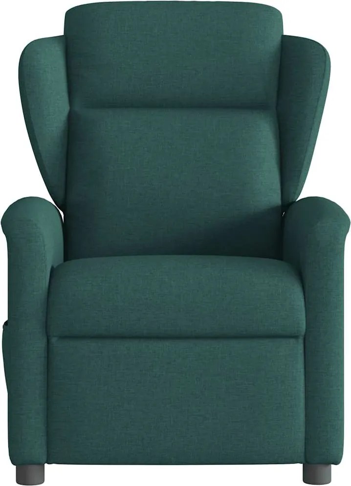 Elektrické masážní polohovací křeslo tmavě zelené textil 3303130
