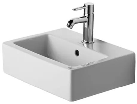 Duravit Vero - Umývátko 45x35 cm, s přepadem, s otvorem pro baterii, bílá 0704450000