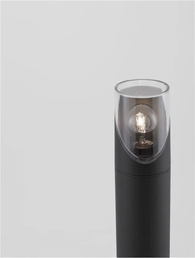NV 9492730 Venkovní sloupkové svítidlo SELENA antracitový hliník a čirý akryl E27 1x12W 220-240V bez žárovky IP65 - NOVA LUCE