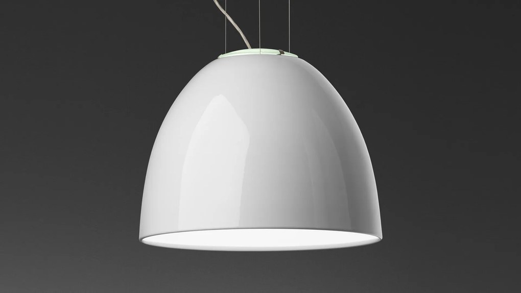 Artemide A242100 Nur Gloss Halo White , závěsné svítidlo v bílém lesku, 1x205W E27, prům. 55cm
