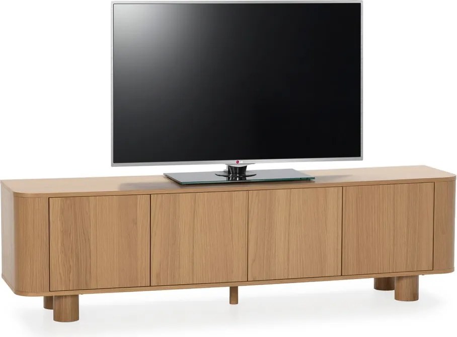 TV stolek v dekoru dubu v přírodní barvě 180x50,5x40 cm Padoc – MOME