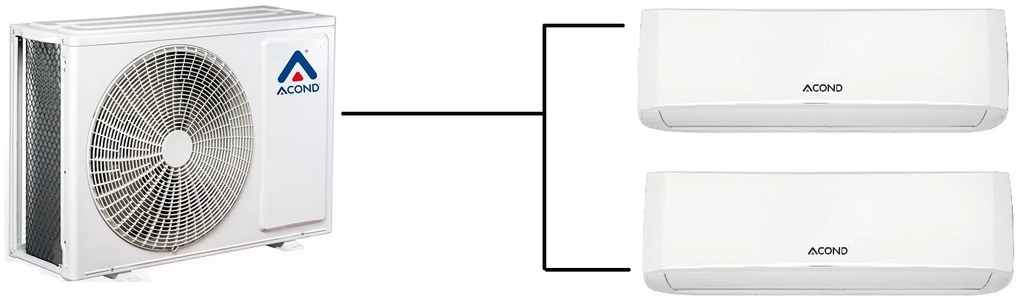 Klimatizace Acond ASB 1+3 ( 2,6kW + 2,6kW + 3,2kW ) Multi-split R32