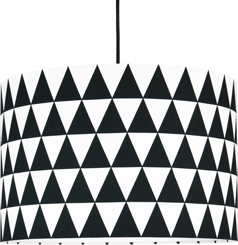Textilní závěsná lampa Triangle - černá
