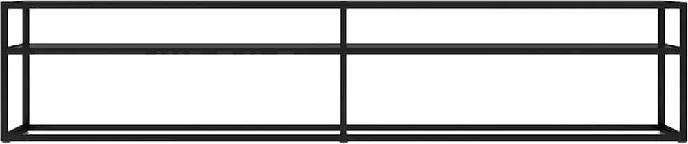 TV stolek černý 200 x 40 x 40,5 cm tvrzené sklo 331727