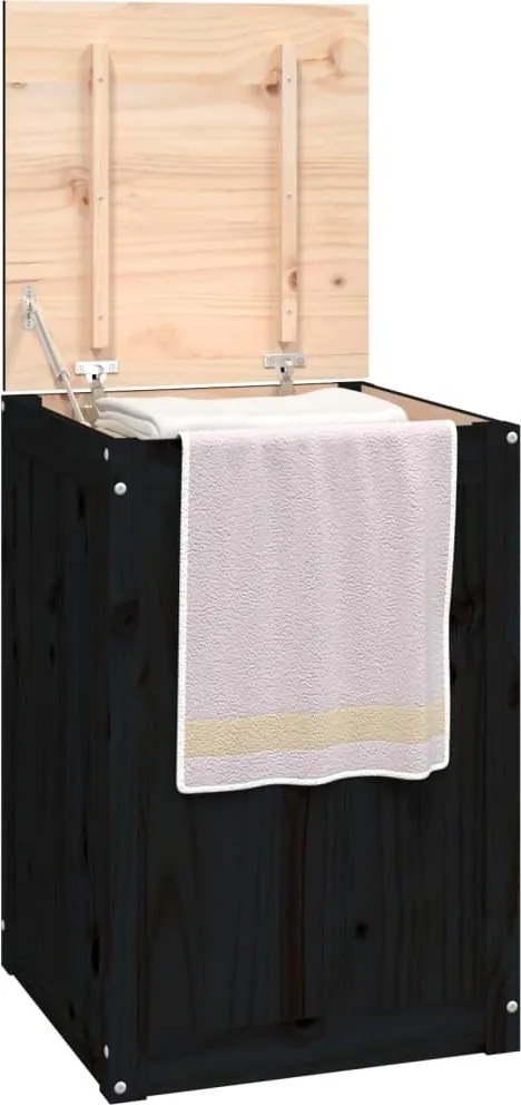 vidaXL Box na prádlo 44 x 44 x 66 cm masivní borové dřevo [823567] Barva: Šedá