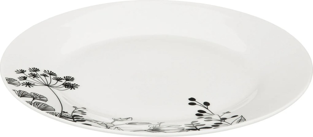 Porcelánová jídelní sada WHITE FLORAL pro 6 osob, 18 dílů