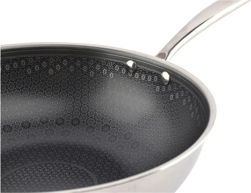Wok nerezová pánev s nepřilnavým povrchem ø 31,5 cm Fusion – BonBistro