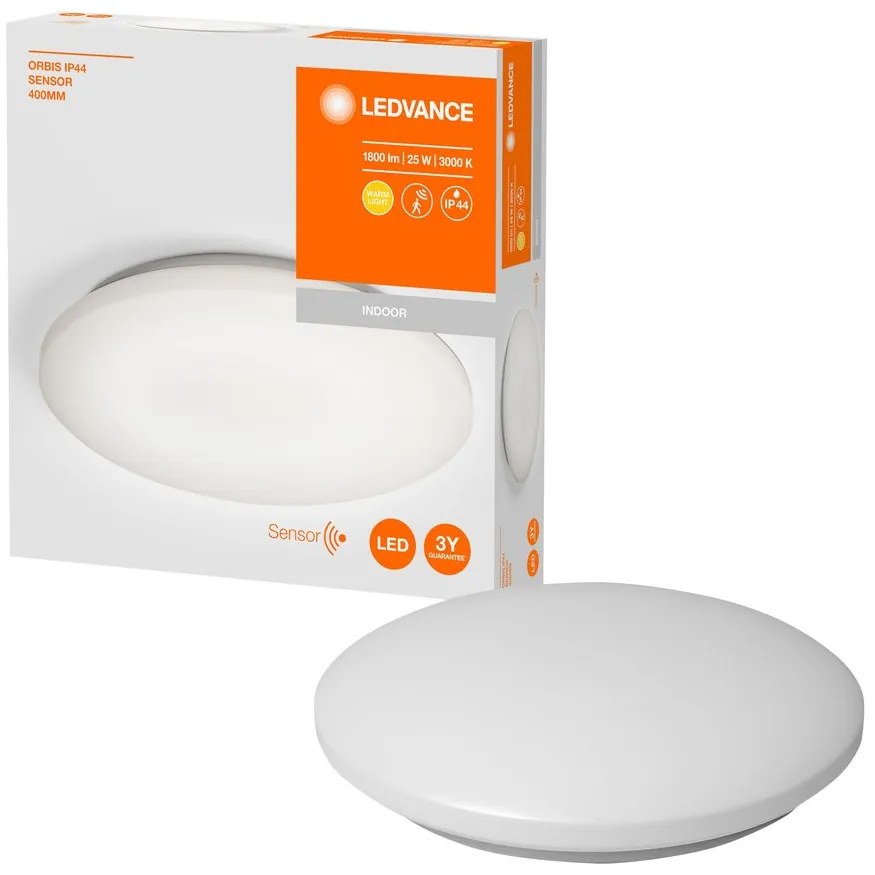 LEDVANCE LEDVANCE, ORBIS koupelnové stropní svítidlo, ø 400mm, sensor, 1800lm, 25W, IP44, AC36061002M