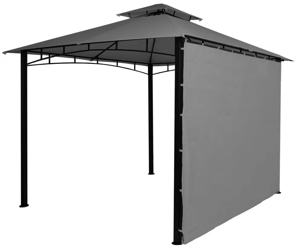 Pergola se stahovací střechou 2,5x2,5 m Šedá
