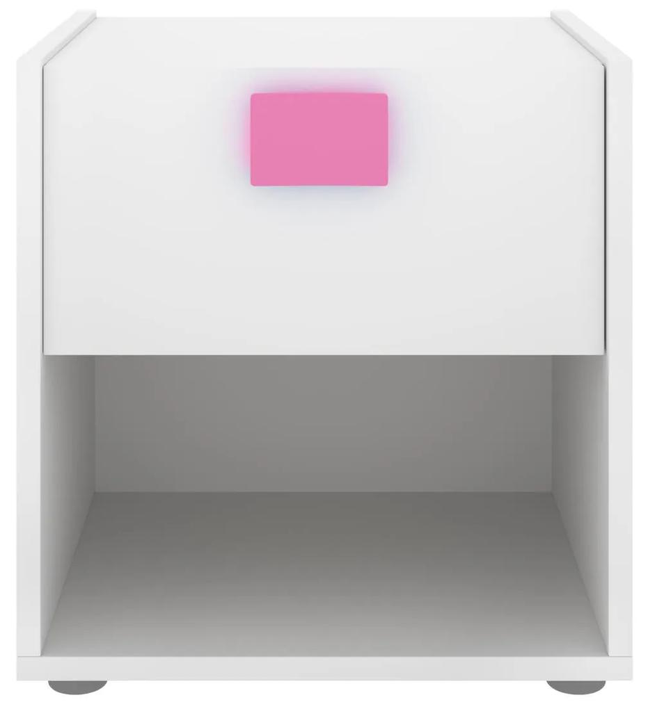 Aldo Dětský noční stolek Chic white-pink