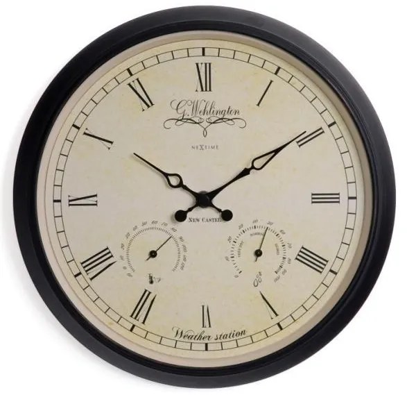 Designové nástěnné hodiny 2969 Nextime Aje Wheather Station 25cm