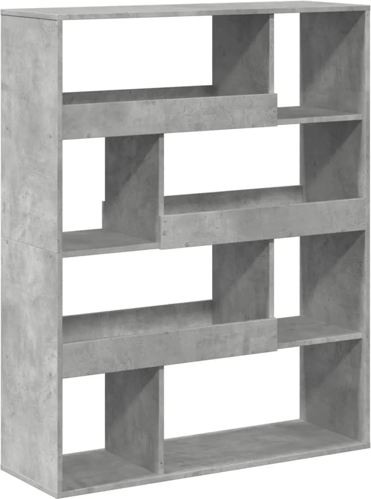Knihovna betonově šedá 100 x 33 x 125,5 cm kompozitní dřevo 3309333