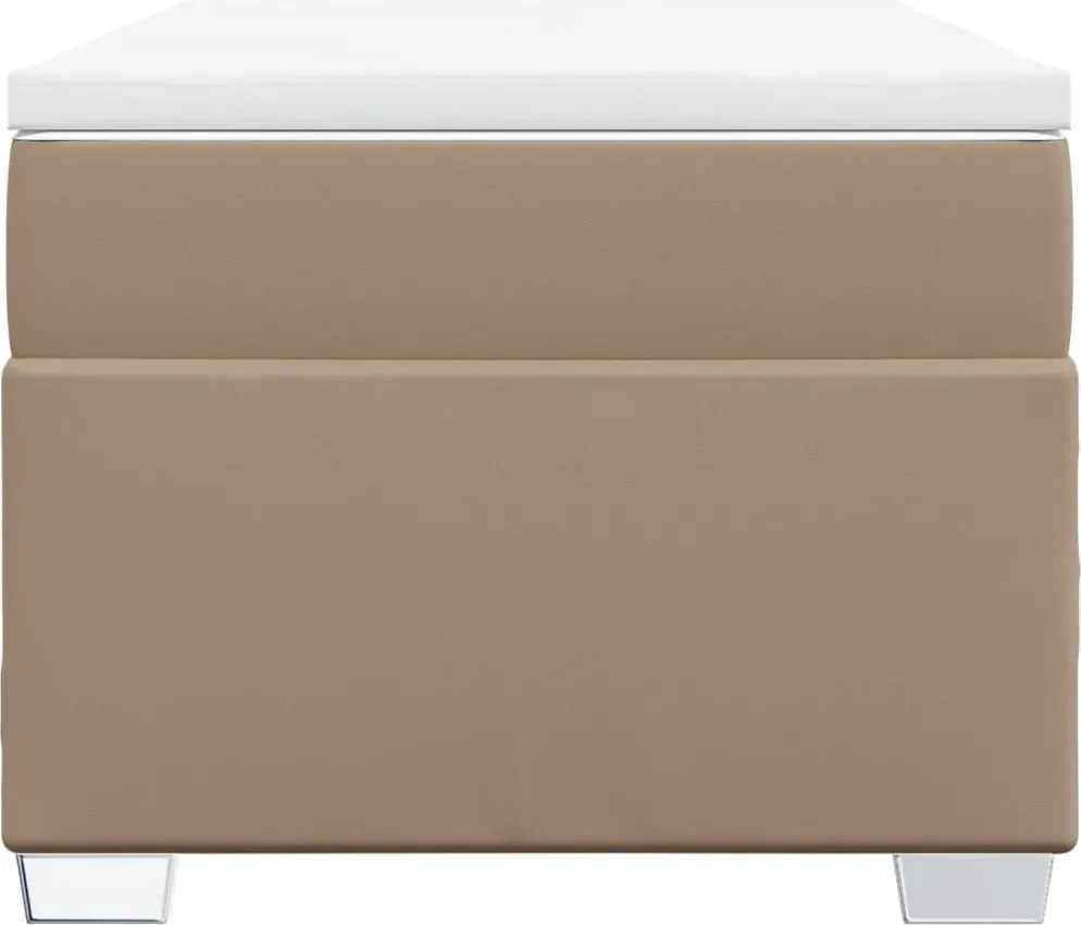 Box spring postel s matrací cappuccino 90x200 cm umělá kůže 3285196