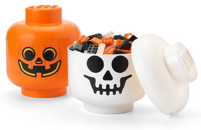 Oranžový úložný box LEGO® Pumpkin Head L