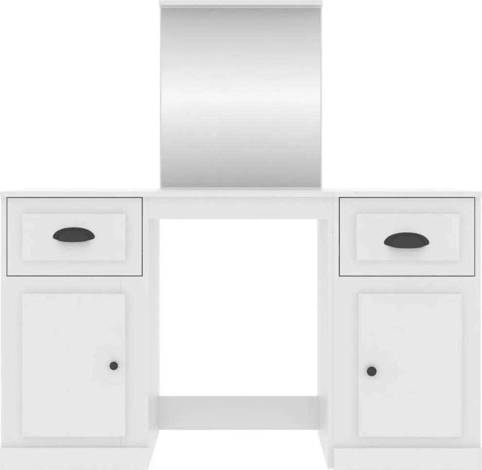 vidaXL Toaletní stolek se zrcadlem 130 x 50 x 132,5 cm [3185335] Barva: dub sonoma