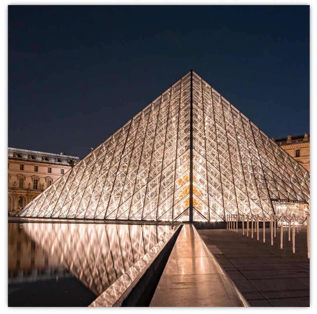 Obraz - Louvre v noci (30x30 cm)