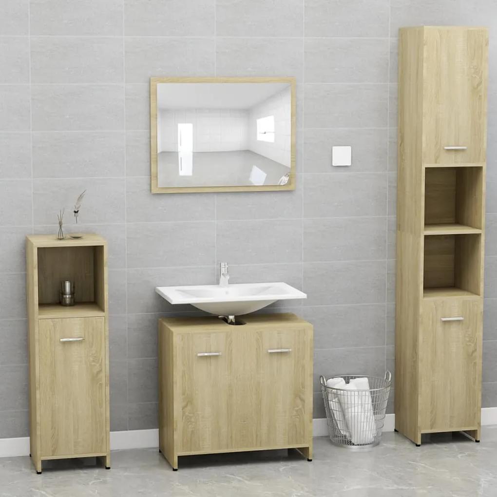 Koupelnová sestava dub sonoma kompozitní dřevo