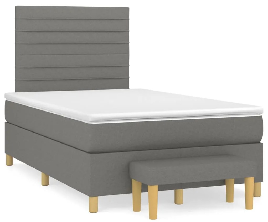 Box spring postel s matrací černá 120x190 cm textil,  3270413