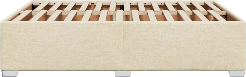 Rám postele bez matrace krémový 140 x 190 cm textil 3284476