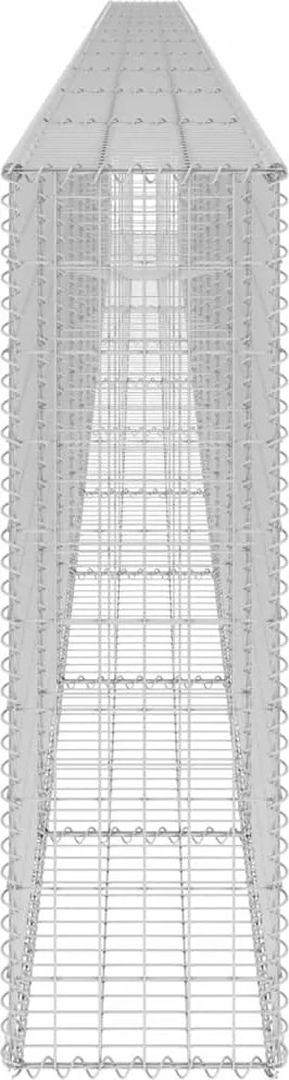 Gabionová zeď s víky pozinkovaná ocel 900 x 30 x 100 cm 147817