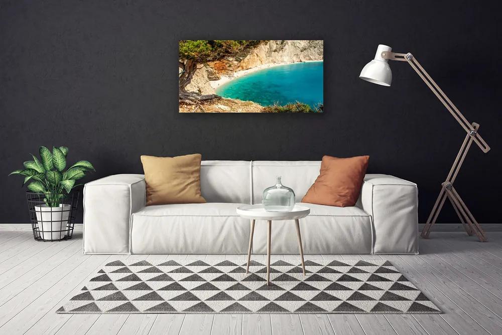 Obraz na plátně Záliv Moře Skály Pláž 120x60 cm