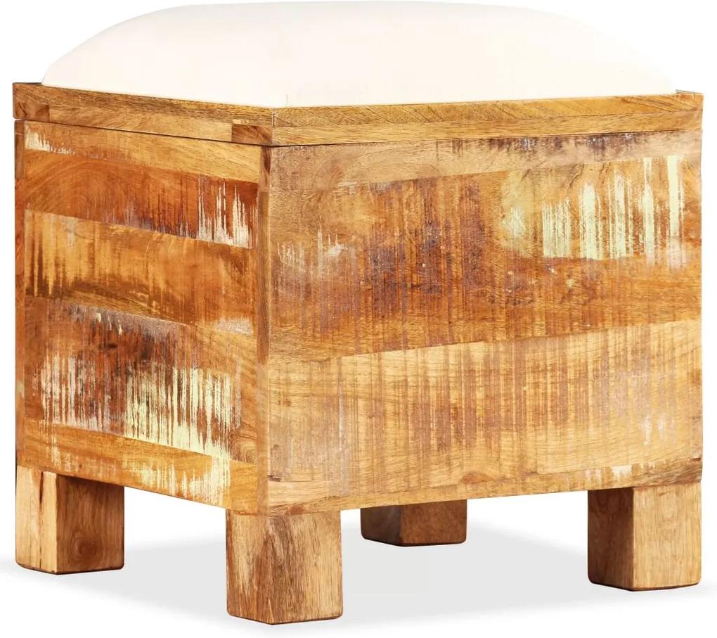 Úložná lavice z masivního recyklovaného dřeva | 40x40x45 cm