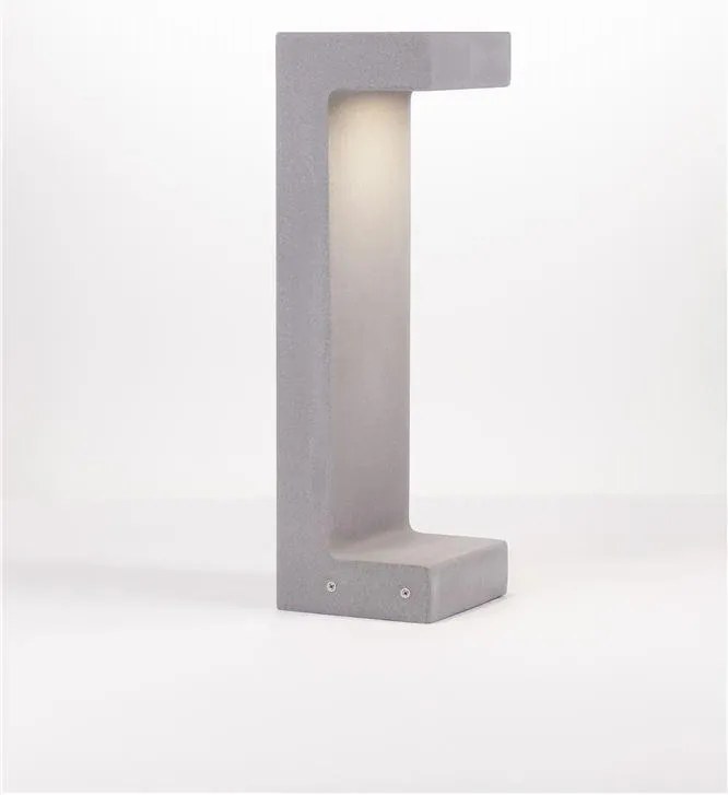 NV 9540213 Venkovní sloupkové svítidlo ARAN šedý beton skleněný difuzor LED 8W 3000K 120-230V IP65 - NOVA LUCE