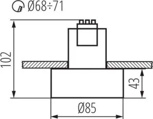 Podhledové svítidlo Kanlux MINI RITI GU10 W/G 27576