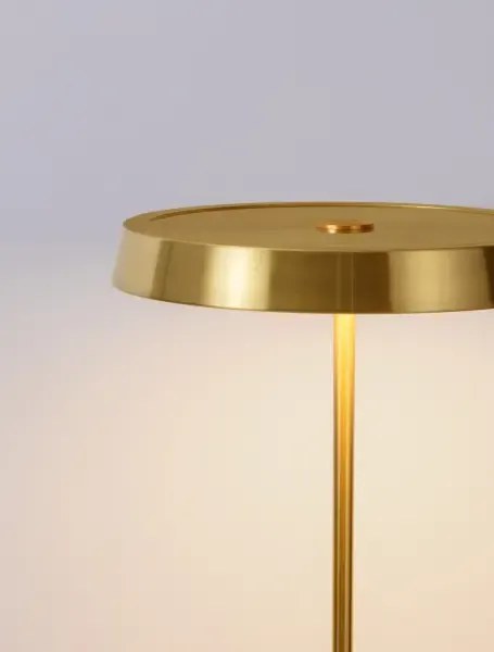 LED zlato-černá stojací lampa Vetro