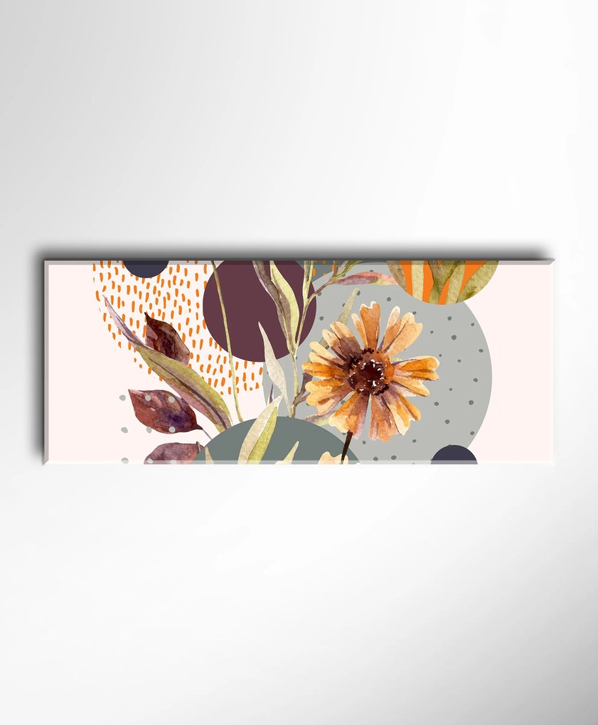 Malvis ® Obraz Akvarelové květiny a tvary ROZMĚR (šířka x výška): pětidílné schody obdélník 200x100 cm