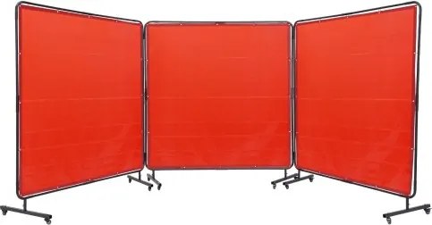Svářečská zástěna s rámem, 1,83 × 1,83 m 3 panelové zástěny pro svařování – XU-2314