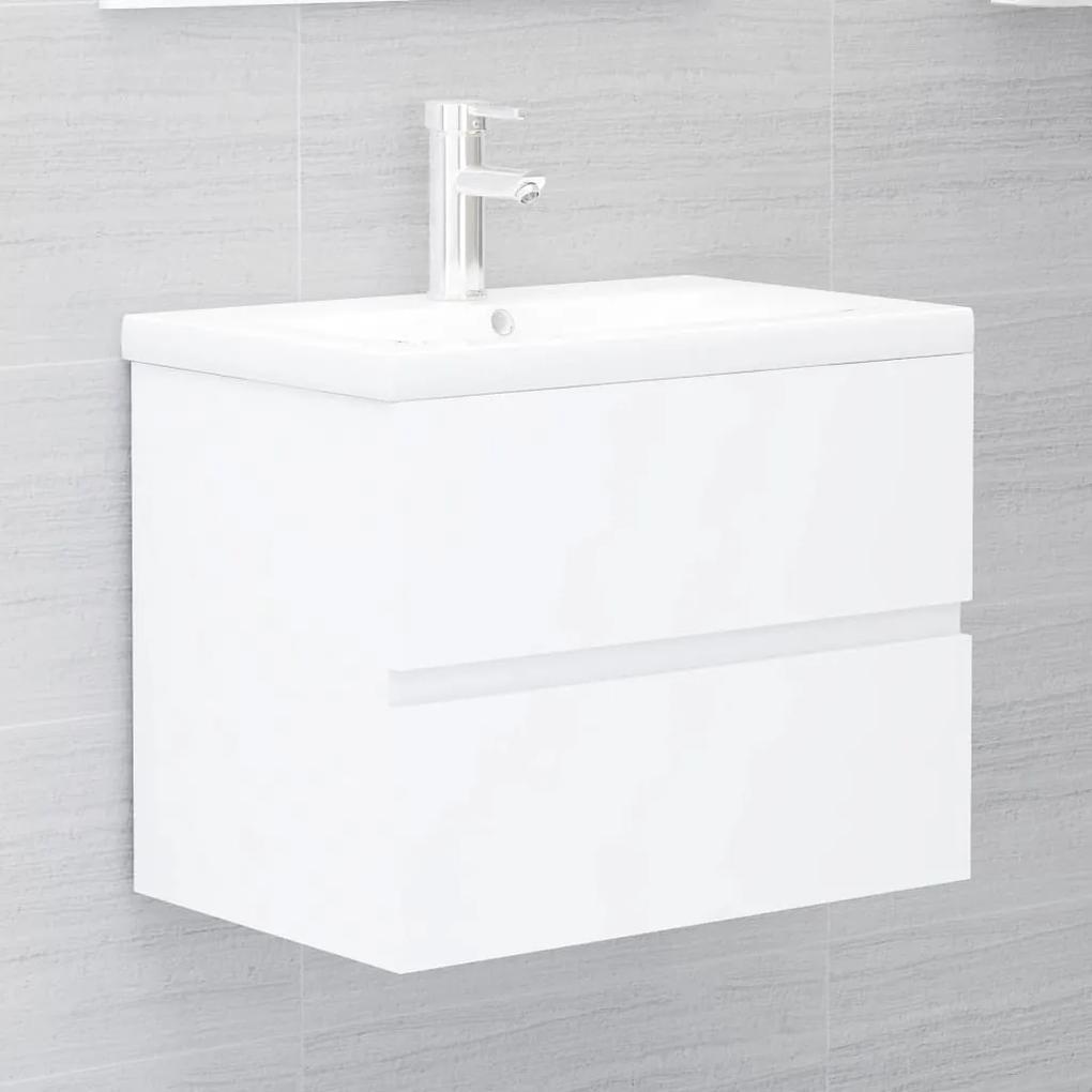 Koupelnová sestava bílá kompozitní dřevo,  3071585