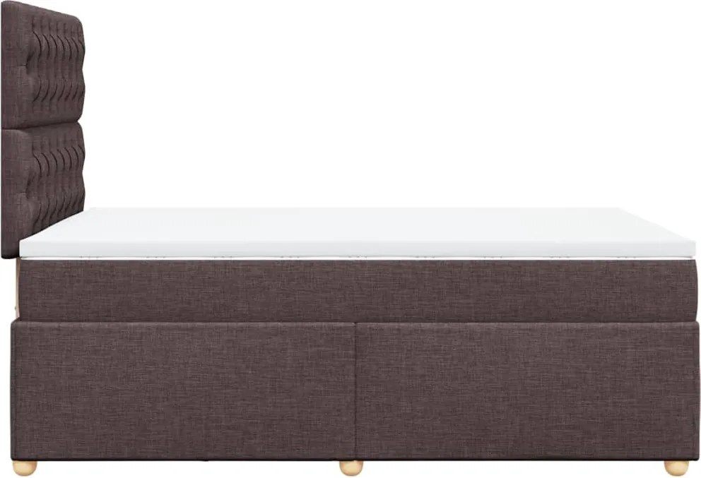 Box spring postel s matrací tmavě hnědá 120x200 cm textil 3293557