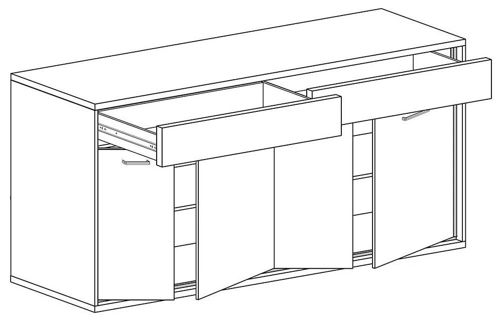 Ložnice Mediolan - sestava G - natural hikora