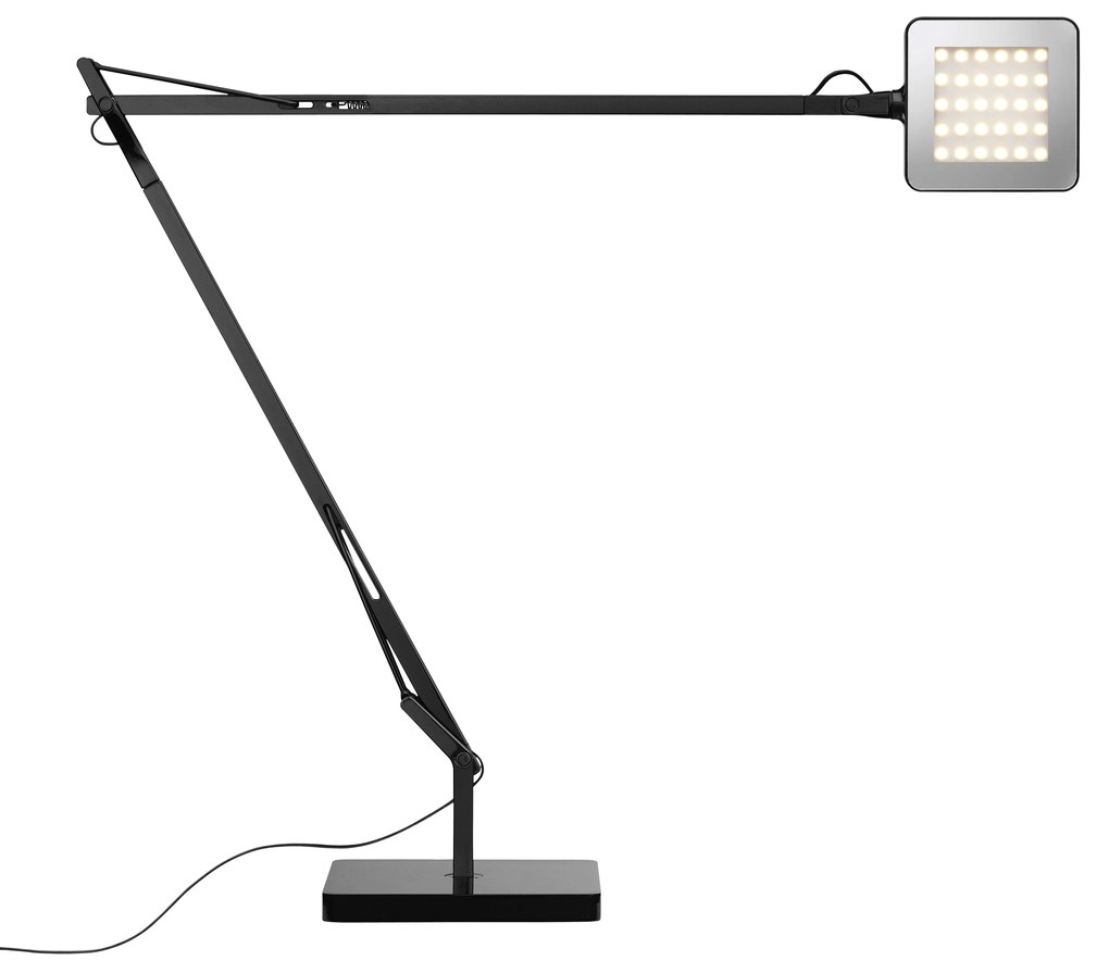 Flos F3311030 Kelvin LED, černá stolní lampa na pracovní stůl, 8W LED 3000K, 48+58cm