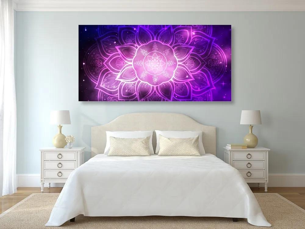 Obraz Mandala s pozadím galaxie - 100x50 cm