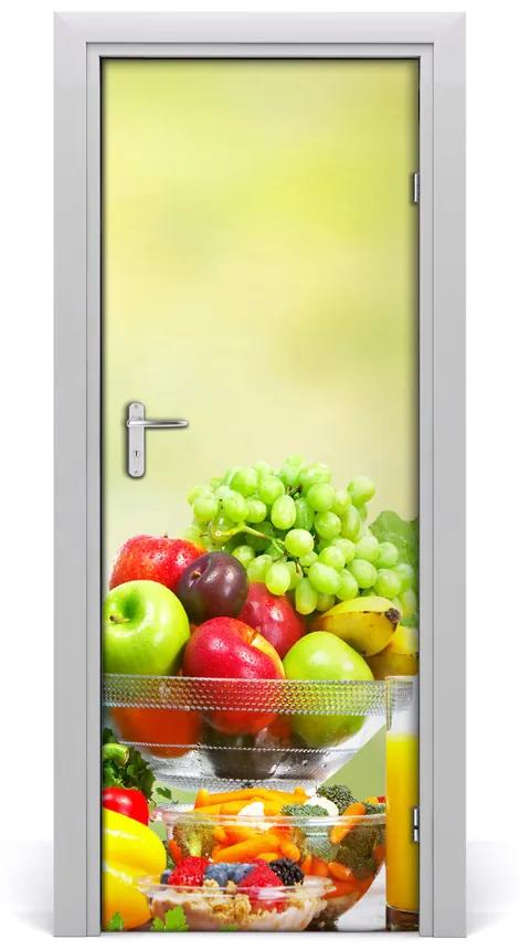 Fototapeta na dveře samolepící zelenina a ovoce 95x205 cm