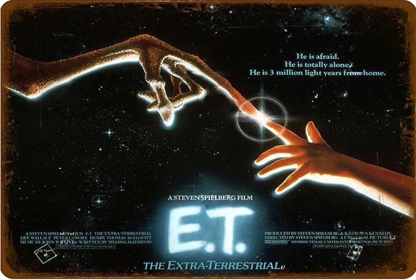 Plechová cedule E.T. Velikost: A4 (30 x 20 cm)