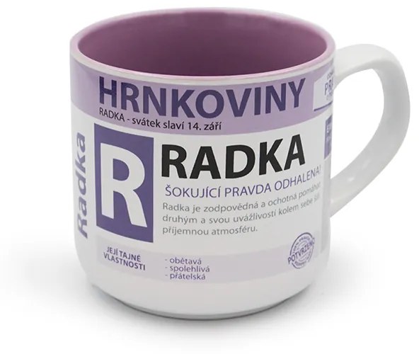 Hrnek se jménem RADKA Hrnkoviny