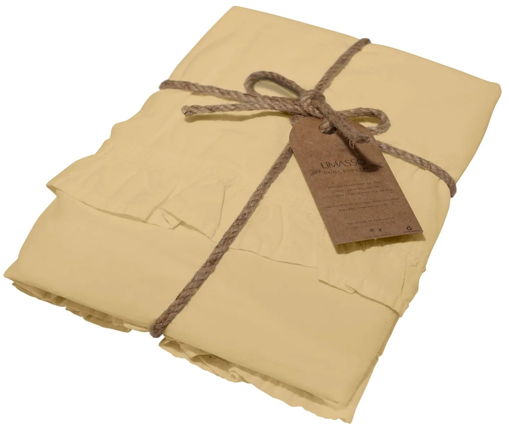 DEKORAČNÍ POVLAK NA POLŠTÁŘ STONEWASHED SADA 2 KS 40X40 CM KRÉMOVÁ