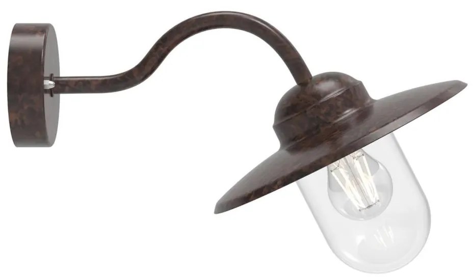Nordlux - Venkovní nástěnná lampa LUXEMBOURG 1xE27/60W/230V IP54 hnědá/patina