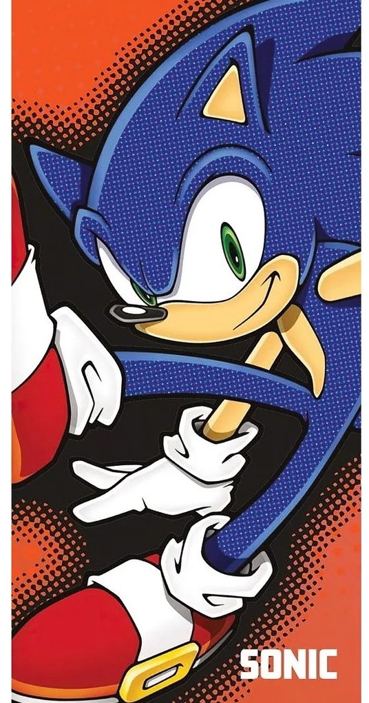 Jerry Fabrics Dětská plážová SONIC, modrá, froté, 70x140cm