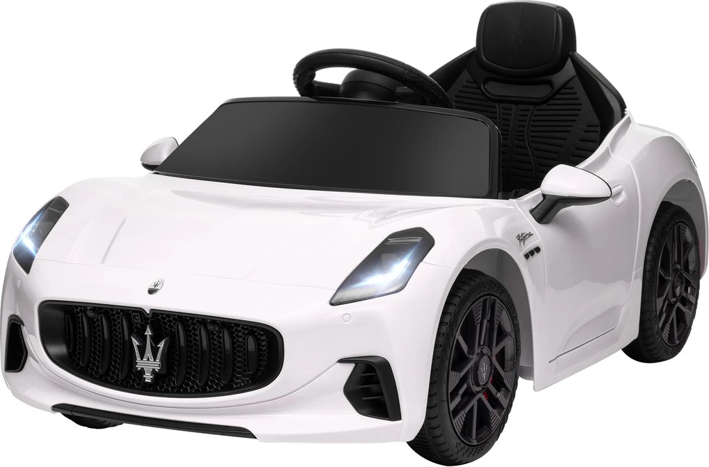 Dětské elektrické auto AIYAPLAY 3+ let Maserati Gran Turismo Folgore s 2 výkonnými motory, 12V baterie, rychlost 3-5 km/h, dálkové ovládání 2.4G, svě…