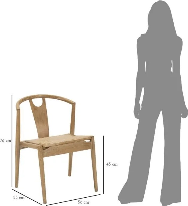 Designová jídelní židle Omolara II hnědá