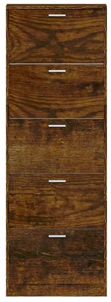 Botník kouřový dub 59 x 17 x 169 cm kompozitní dřevo - Default Title