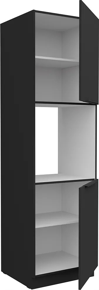 ARIA cc | vysoká skříňka 60 DP-210 2F na vestavnou troubu | 60 cm | ANTI FINGERPRINT povrch | černá