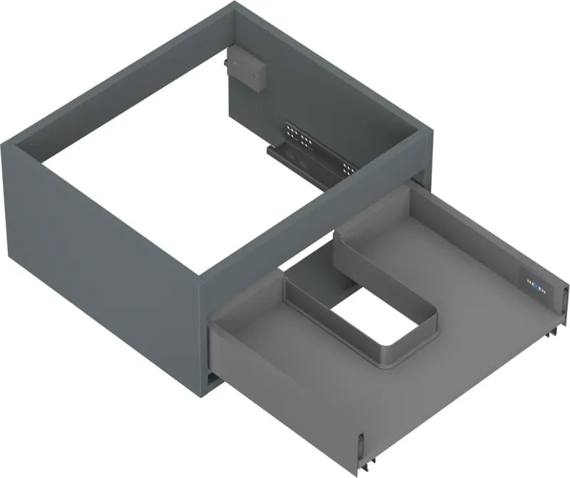 Mexen Box-A, závěsná skříňka 50 cm, 1 zásuvka, grafitová matná, 91AX0-0500-235-1-66