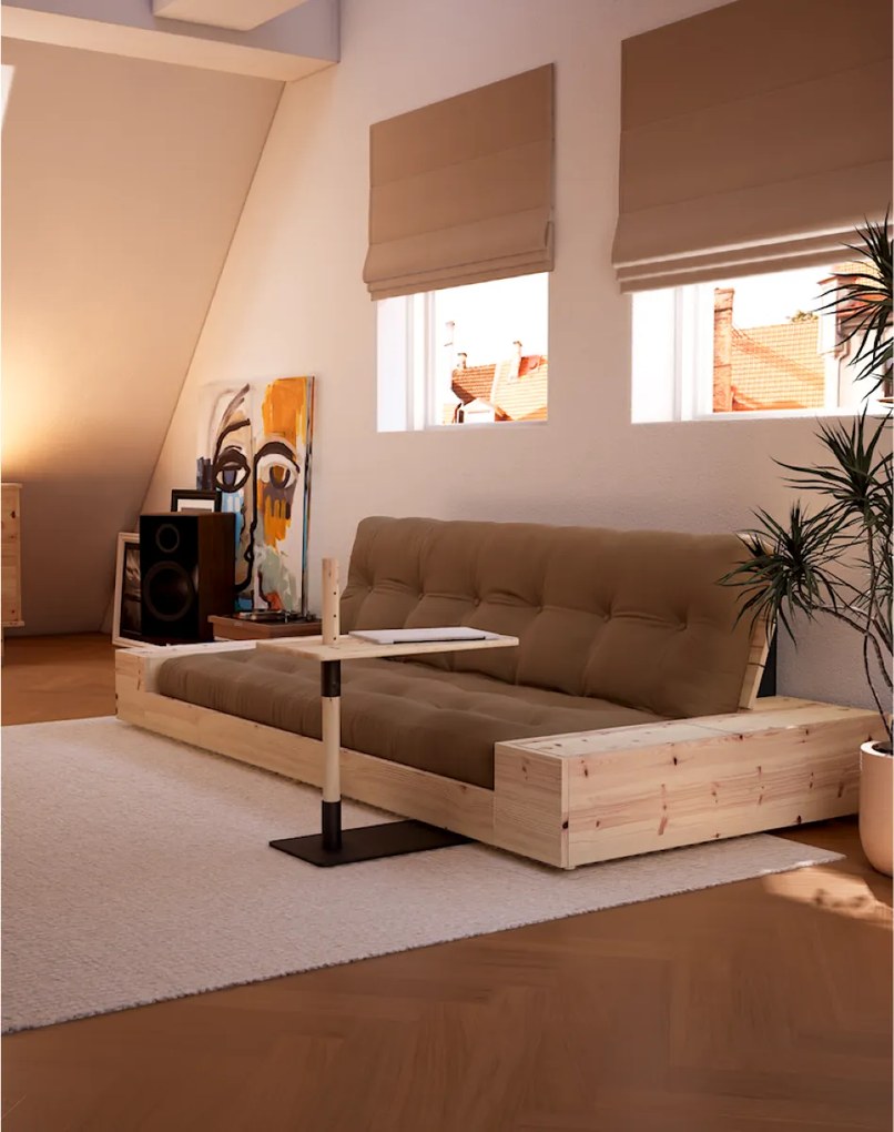 Karup Design  Rozkládací pohovka BASE - 511 Charcoal / Bez bočních boxů